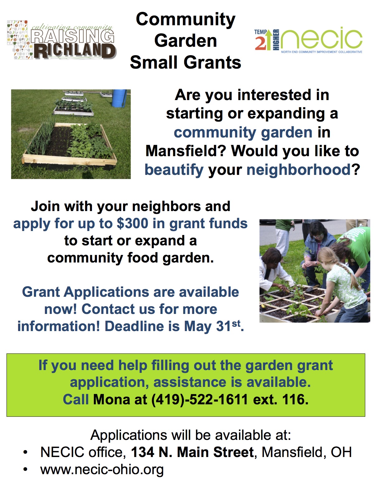 Community Garden Grants Available! - NECIC
